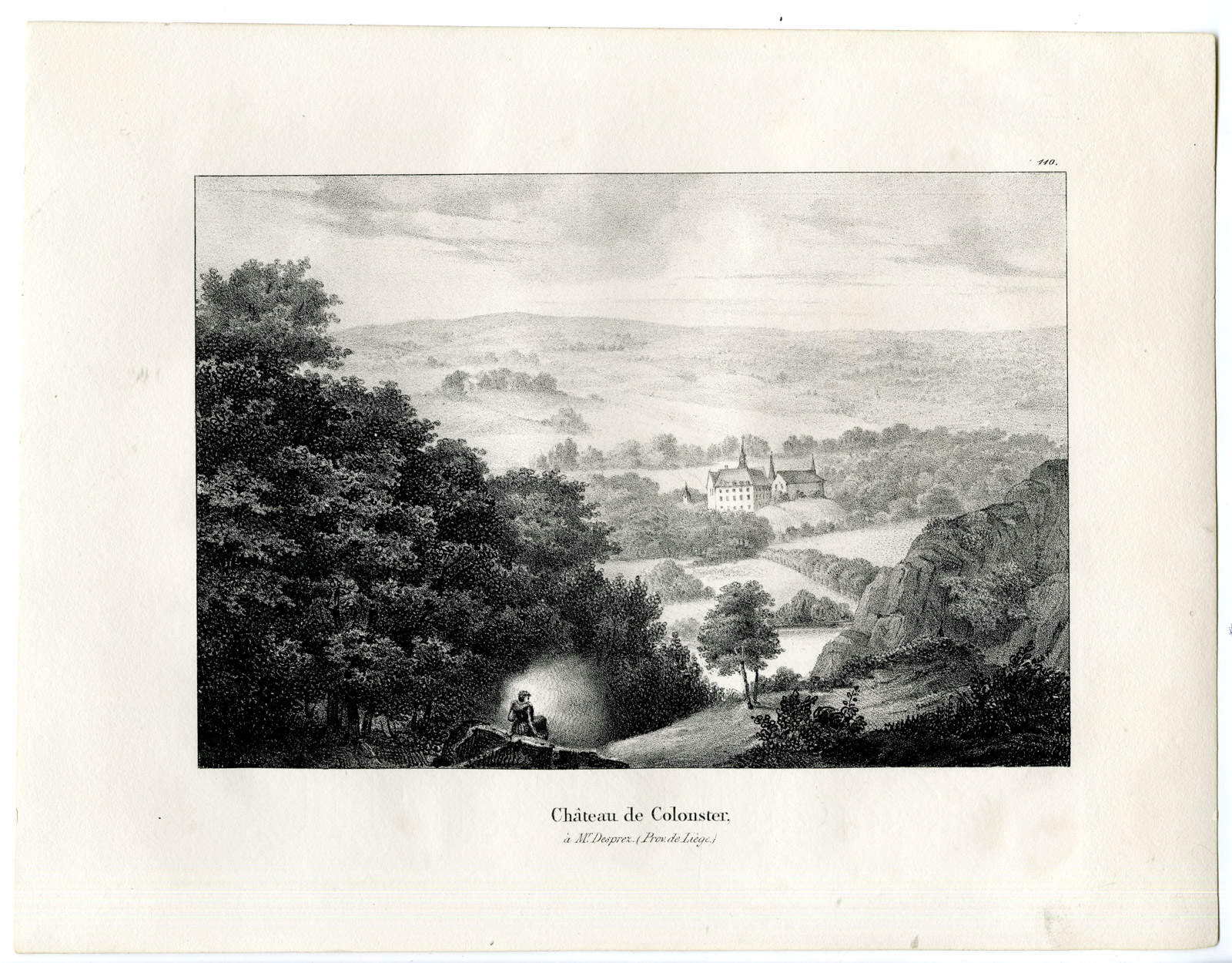 Antique Print-CHATEAU DE COLONSTER-CASTLE-LIEGE-Cloet-1825 · Pictura ...