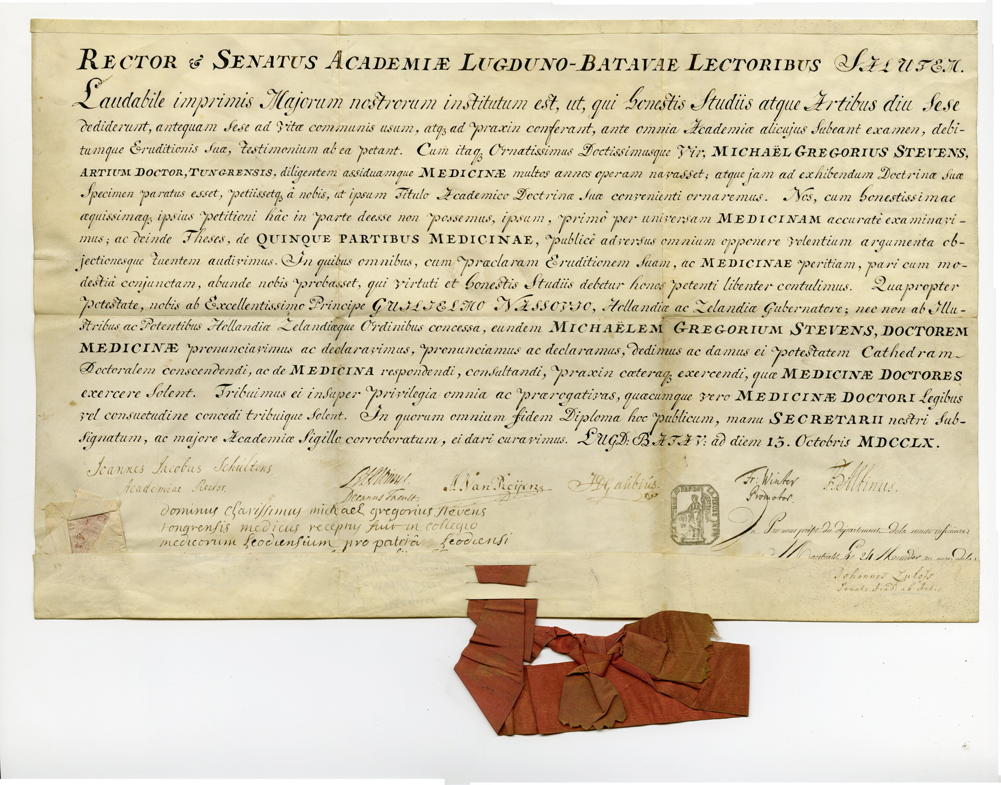 Original manuscript diploma - Medical Faculty - [University of Leiden ...