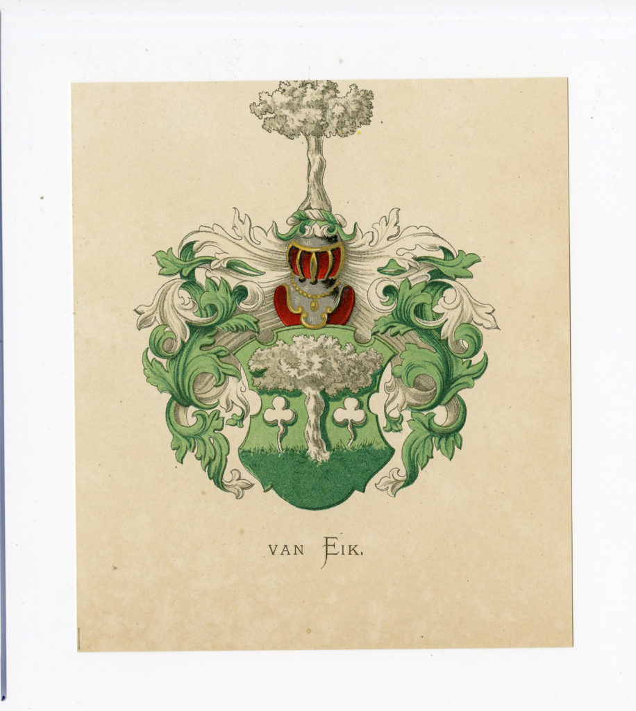 Antique Print - VAN EIK-COAT OF ARMS-FAMILY CREST-WENNING after ...