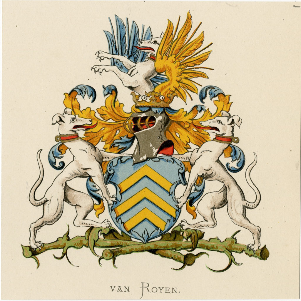 Antique Print - VAN ROYEN-COAT OF ARMS-FAMILY CREST-WENNING after ...