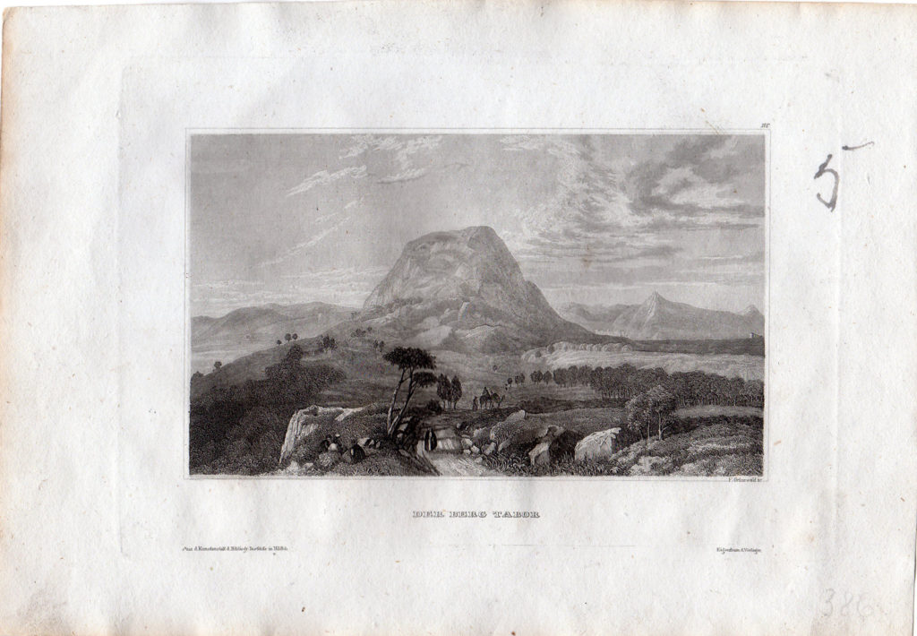 Antique Print-MOUNT TABOR-PALESTINE-ISRAEL-VIEW-Grunewald-c.1850 ...