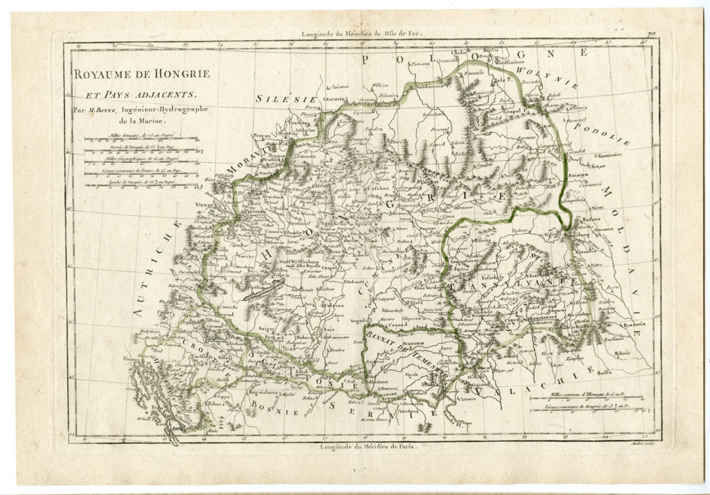 Antique Print-ANTIQUE MAP-KINGDOM HUNGARY-Bonne-1787 · Pictura Antique ...