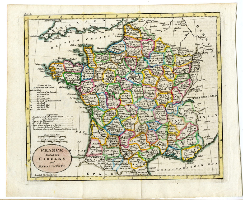 Antique Print-ANTIQUE MAP-FRANCE-Guthrie-1795 · Pictura Antique Prints