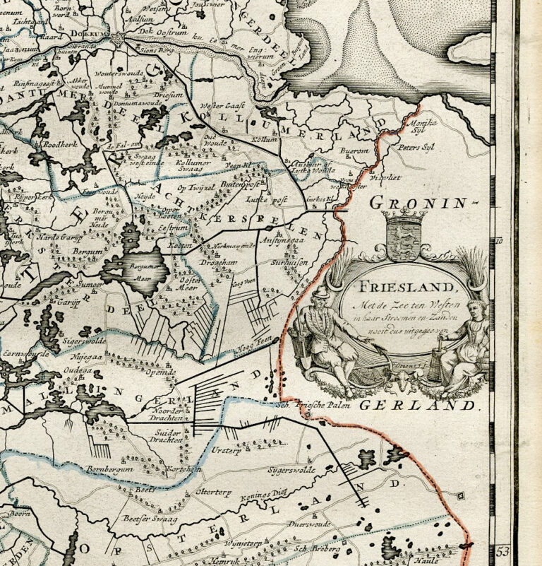 Antique Map-FRIESLAND-FRISIA-Halma-1725 · Pictura Antique Prints