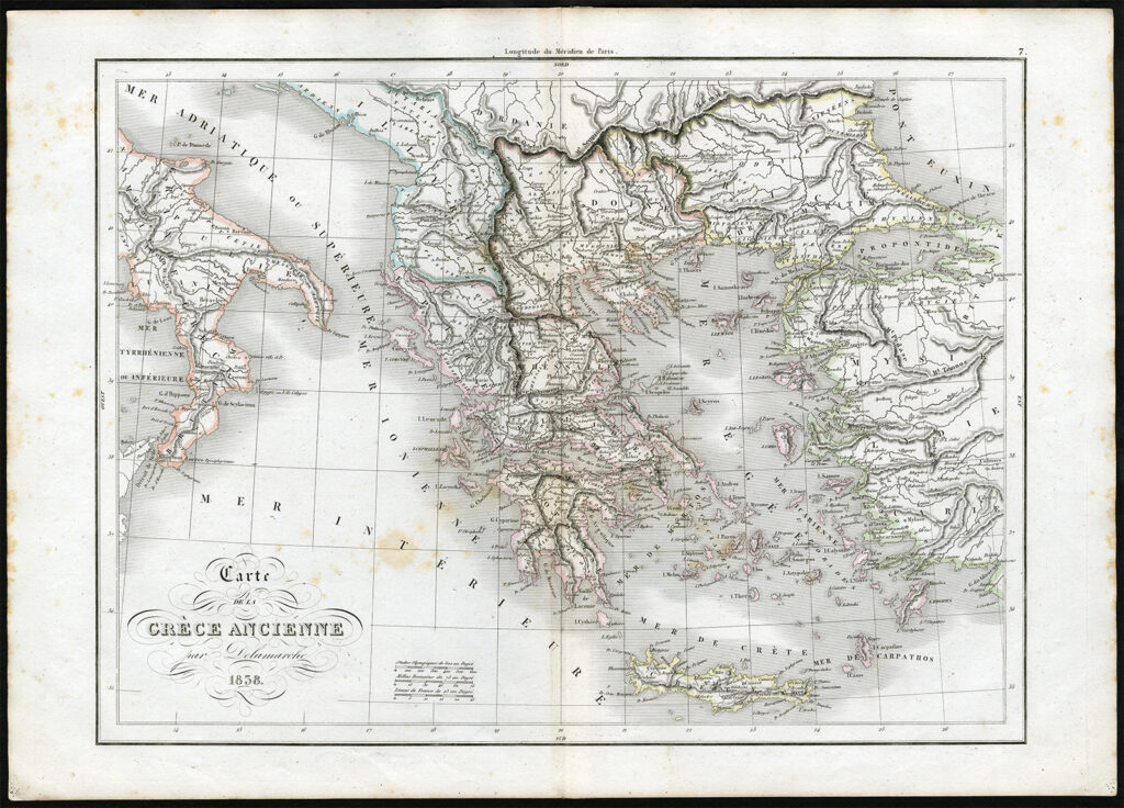 Antique Print-ANCIENT-GREECE-THRACIA-THESSALY-Delamarche-1840 · Pictura ...