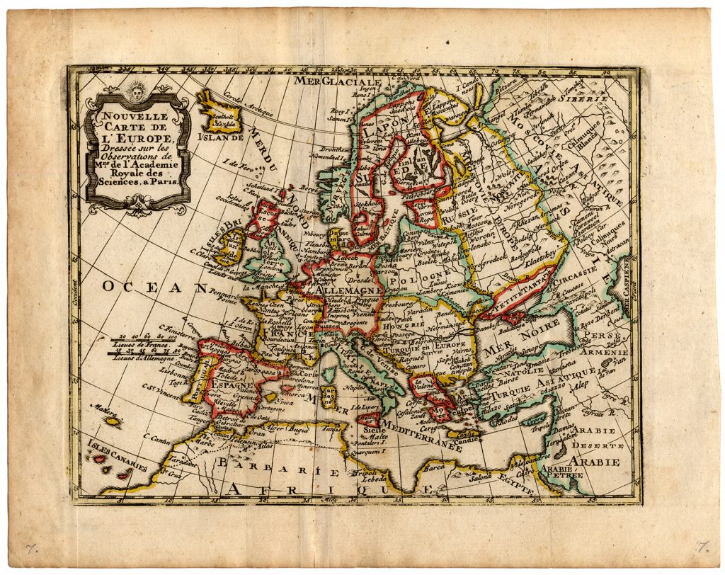 Antique Map-EUROPE-de Missy-de Leth-1749 · Pictura Antique Prints