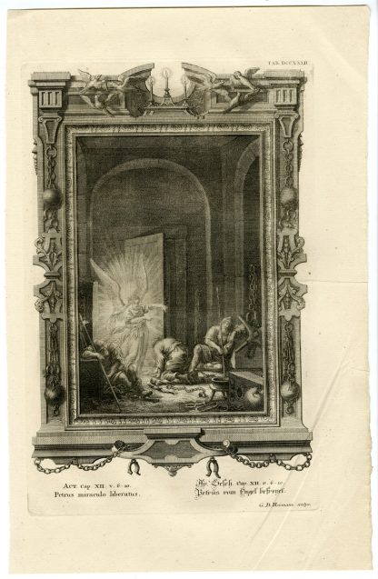 Antique Print-PETER-ESCAPE-PRISON-ANGEL-MIRACLE-TAB.DCCXXXII-Scheuchzer ...