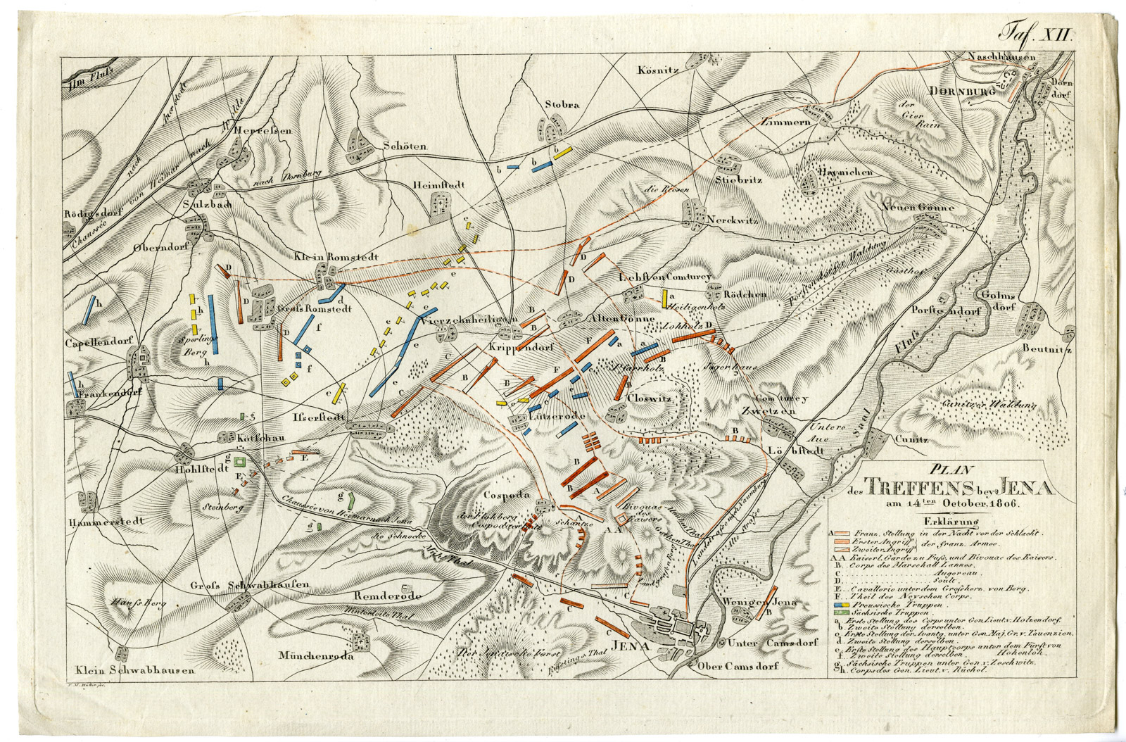 Rare-Antique Map-BATTLE OF JENA-GERMANY-Muller-Gross-1808 · Pictura ...