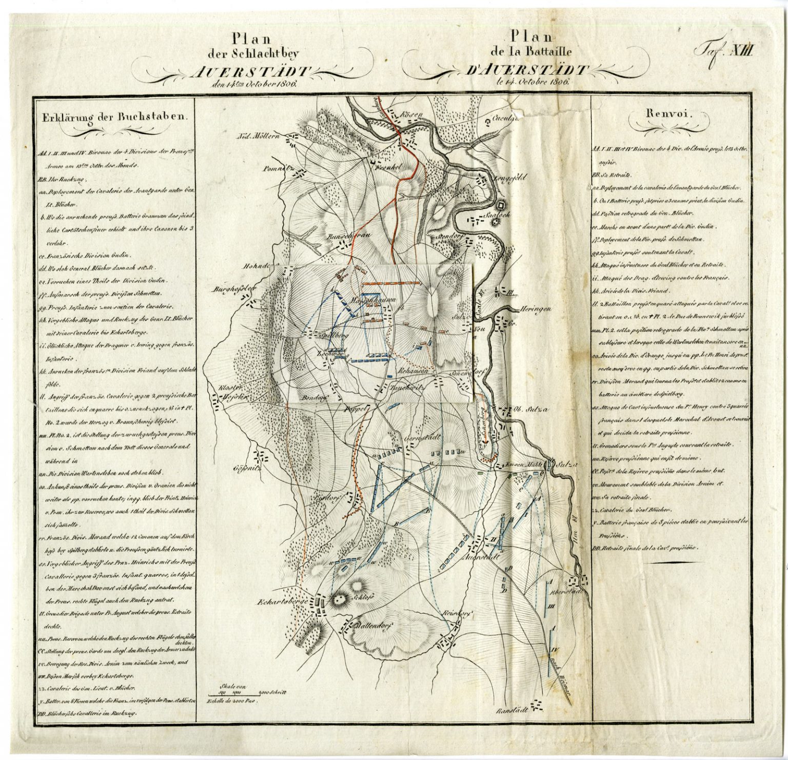 Rare-Antique Map-BATTLE OF AUERSTEDT-GERMANY-Muller-Gross-1808 ...