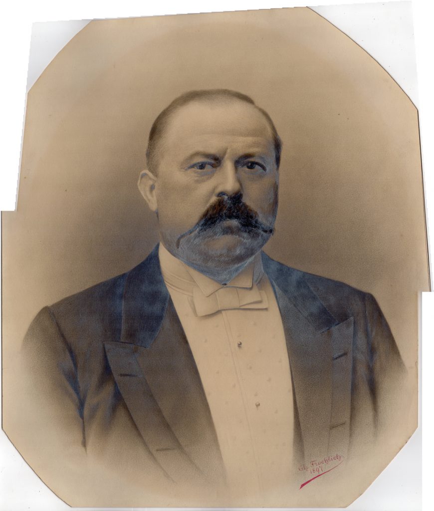 Antique Print-PORTRAIT-DISTINGUISHED MAN-MOUSTACHE-SUIT-BOW TIE ...