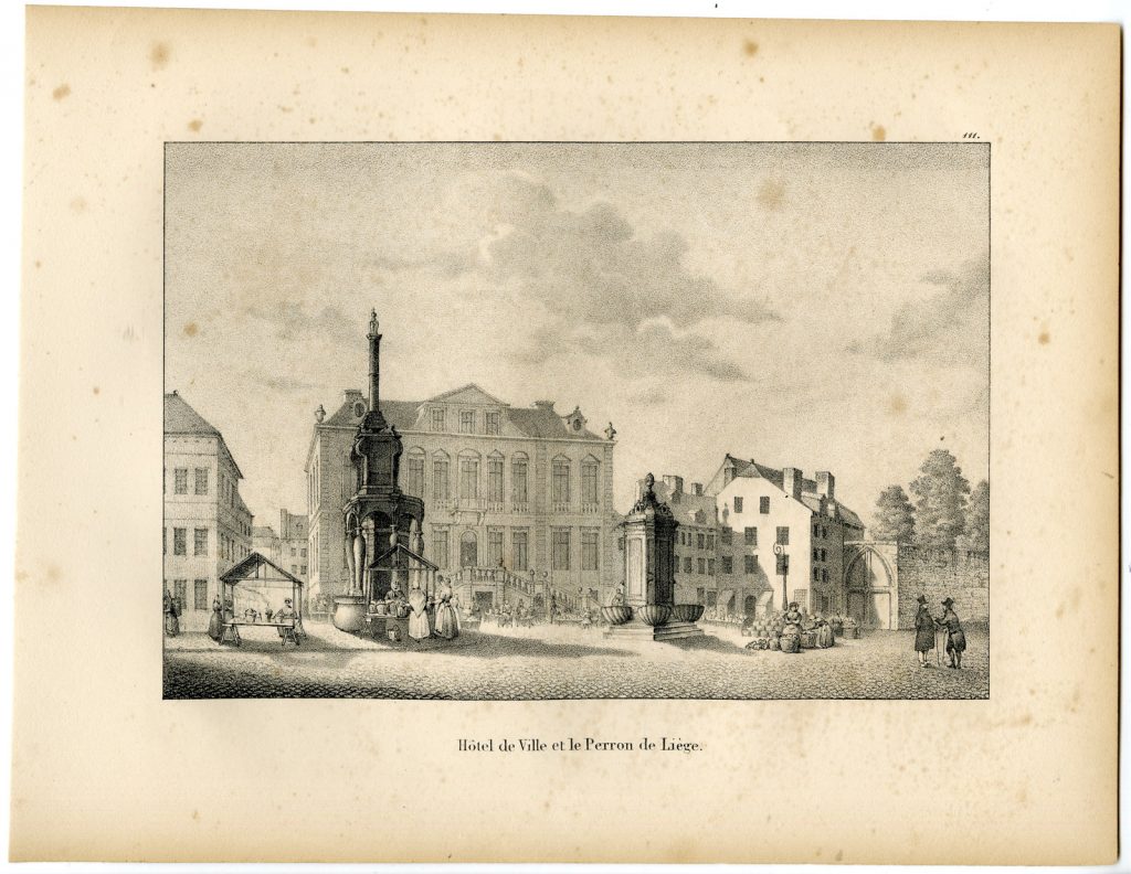 Antique Print-CITY HALL-PORCH-LUIK-LIEGE-Cloet-1825 · Pictura Antique ...