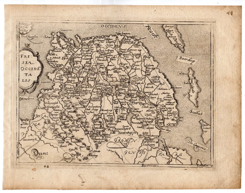 Rare-Antique Map-FRIESLAND-FRISIA OCCIDENTALIS-Hogenberg-1579 · Pictura ...