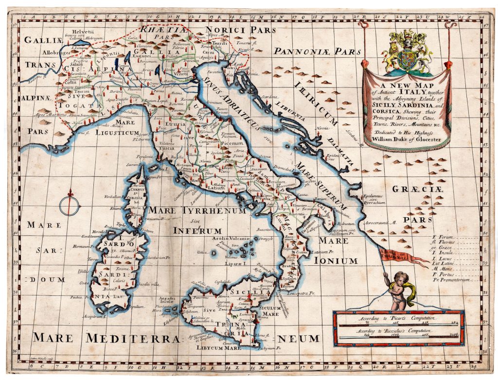 Antique Map-ITALY-ISLANDS-SICILY-SARDINIA-CORSICA-Wells-Nicholls-1712 ...