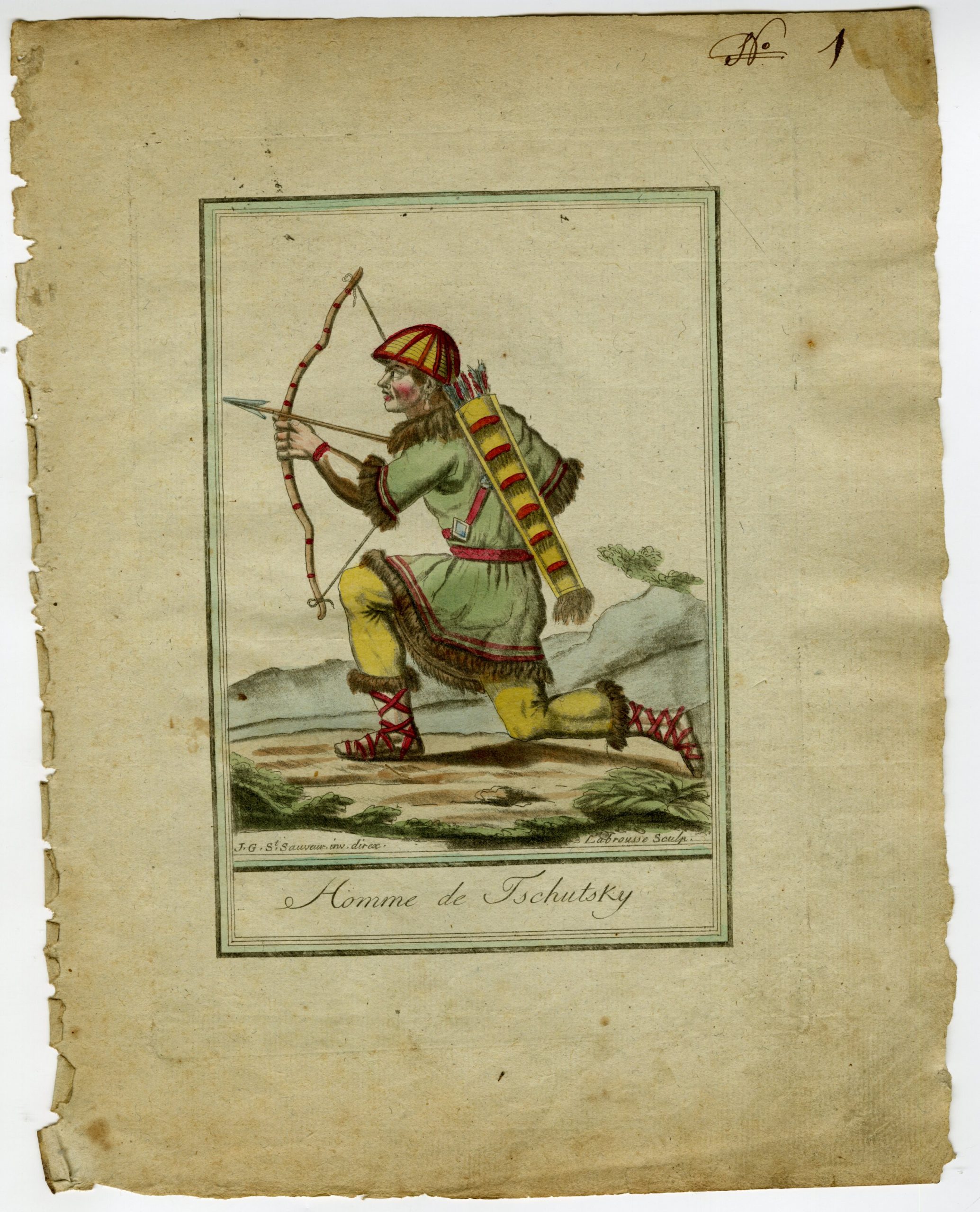 2-Antique Prints-CHUKCHI-MAN-WOMAN-TRADITIONAL-DRESS-Labrousse-Grasset ...