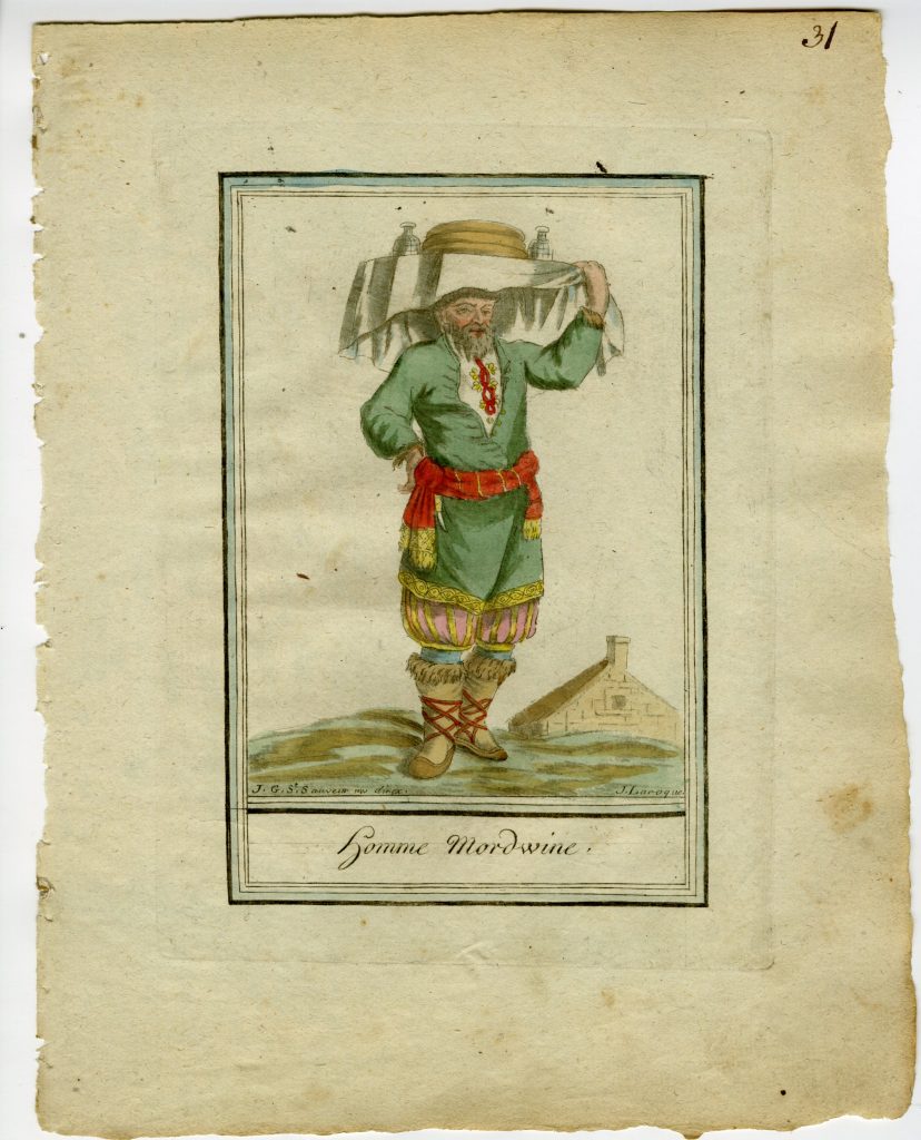4-Antique Prints-MORDOVIAN-CULTURE-TRADITIONAL-ATTIRE-Labrousse-Grasset ...