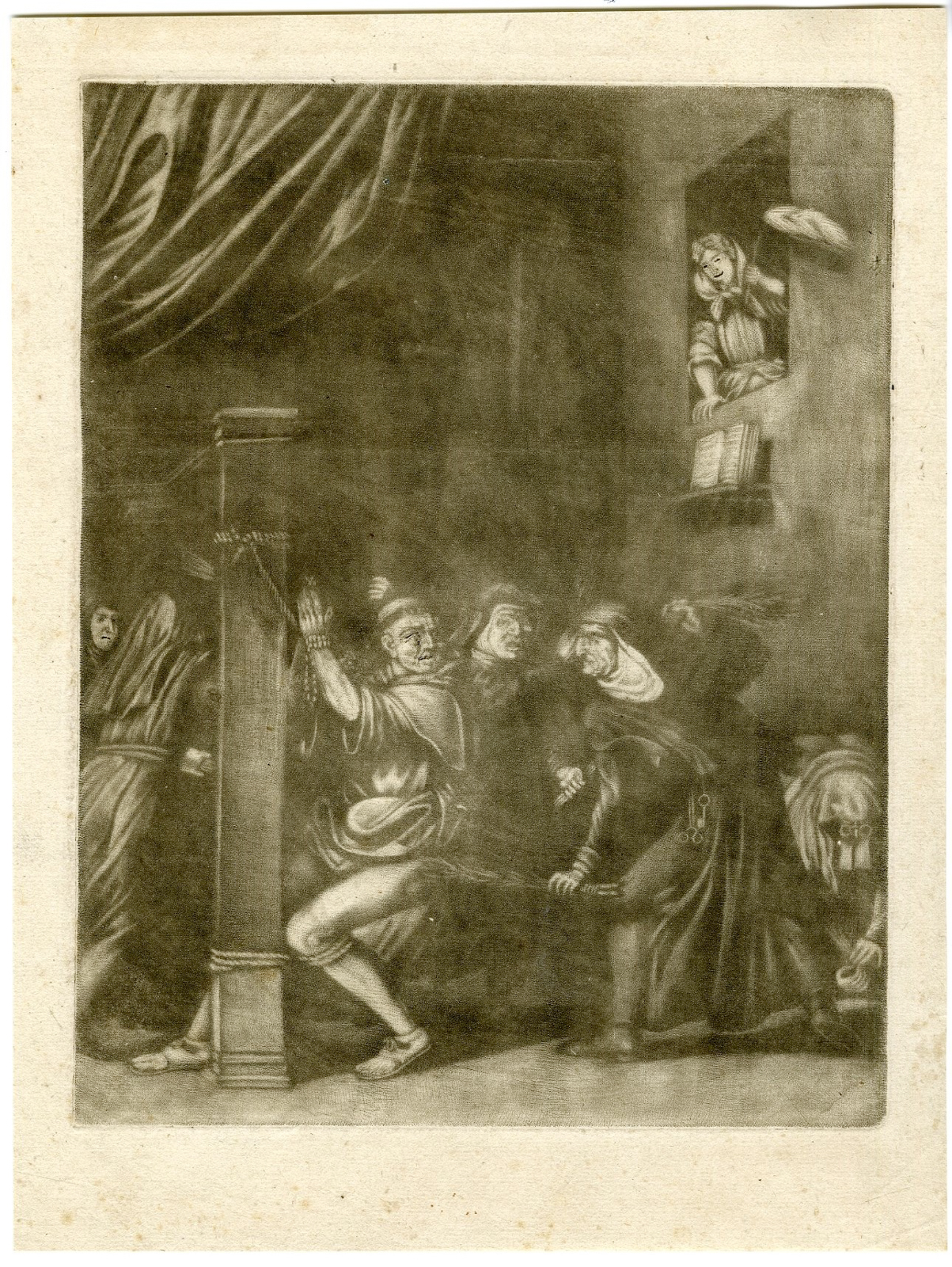 Rare-Antique Master Print-NUNS-FLOG-BROTHER-CORNELIS-Gole-Dusart-c.1670 ...