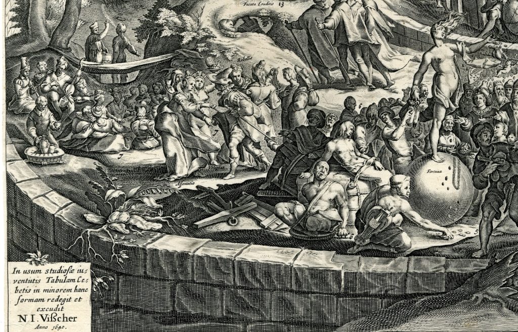 Rare-Antique Master Print-TABULA CEBETIS-JOURNEY HUMAN LIFE-Visscher ...