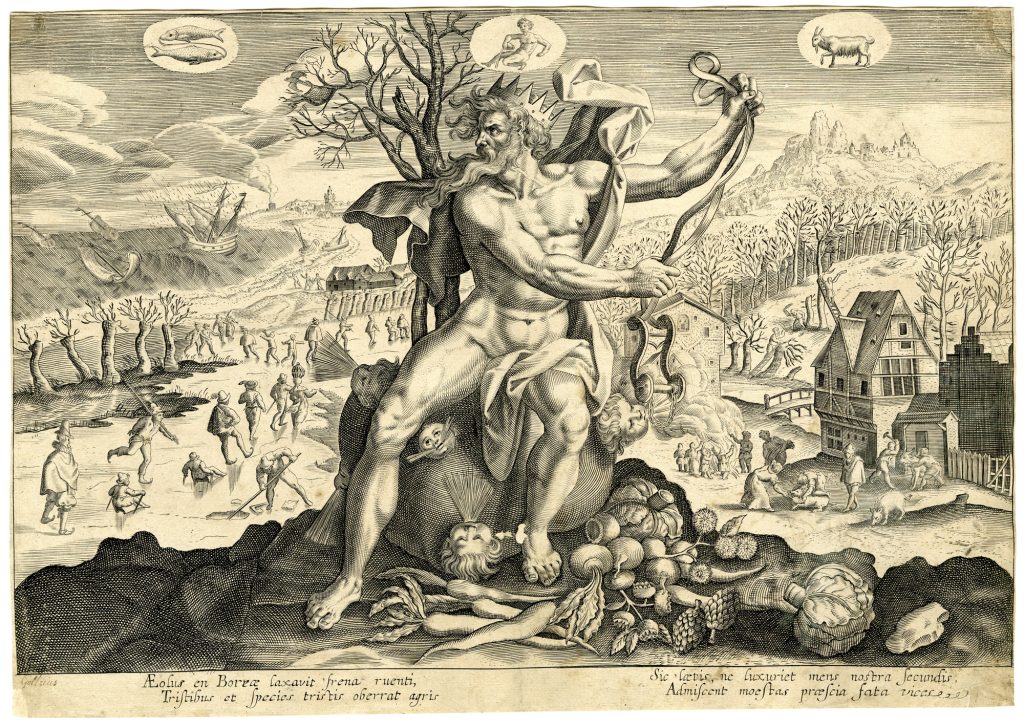 Rare-Antique Master Print-WINTER-HIEMS-AEOLOS-Goltzius-Collaert-de Vos ...