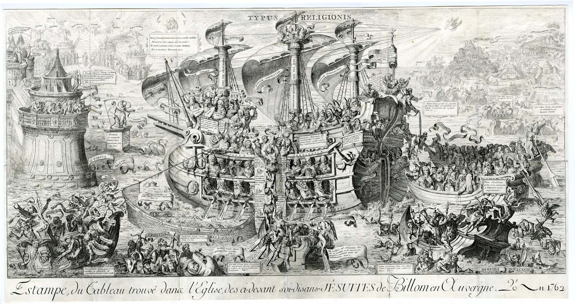 Antique Master Print-SATIRE-RELIGION-SHIP-CATHOLIC-JESUITS-Moreau-1762 ...