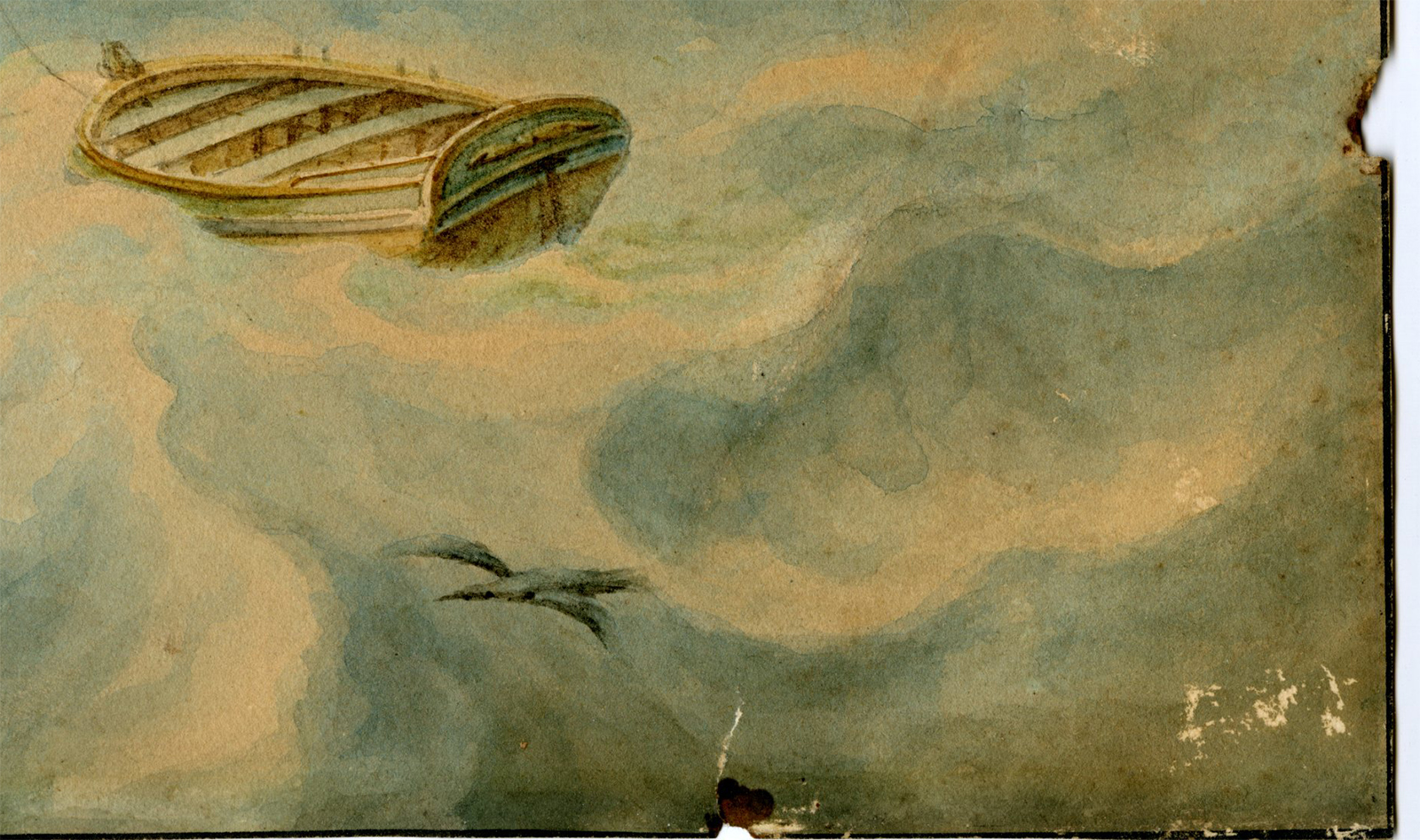 Antique Drawing-DUTCH-SHIPS AT DEA-WATERCOLOR-Anonymous-c. 1800 ...
