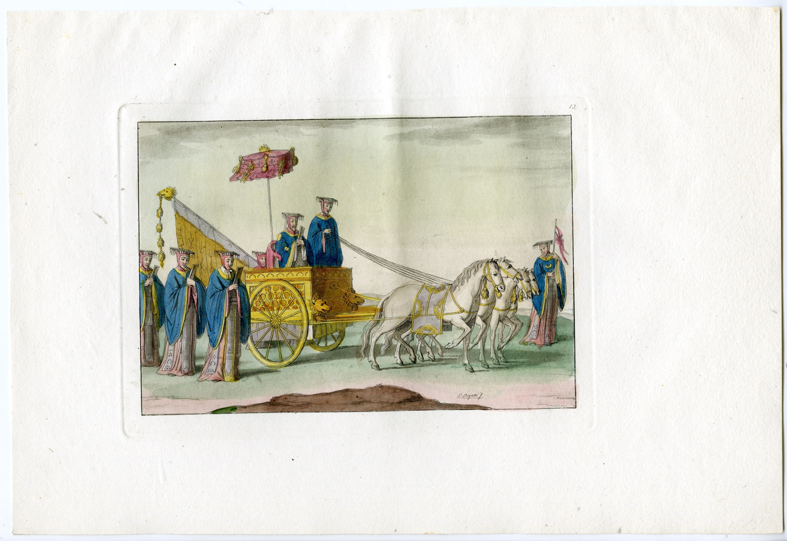 Antique Print-CHINESE-EMPEROR-CHARIOT-Bigatti-Ferrario-1816 · Pictura ...