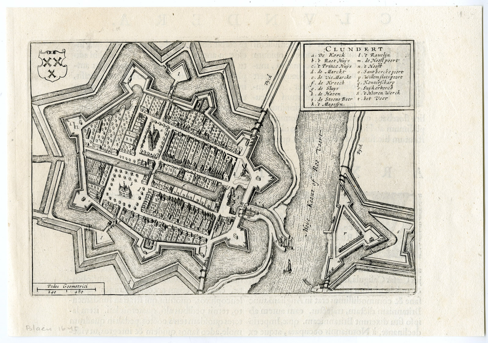 Antique Map-CLUNDERT-KLUNDERT-FORTIFICATION-PLAN-NETHERLANDS-Blaeu-1649 ...