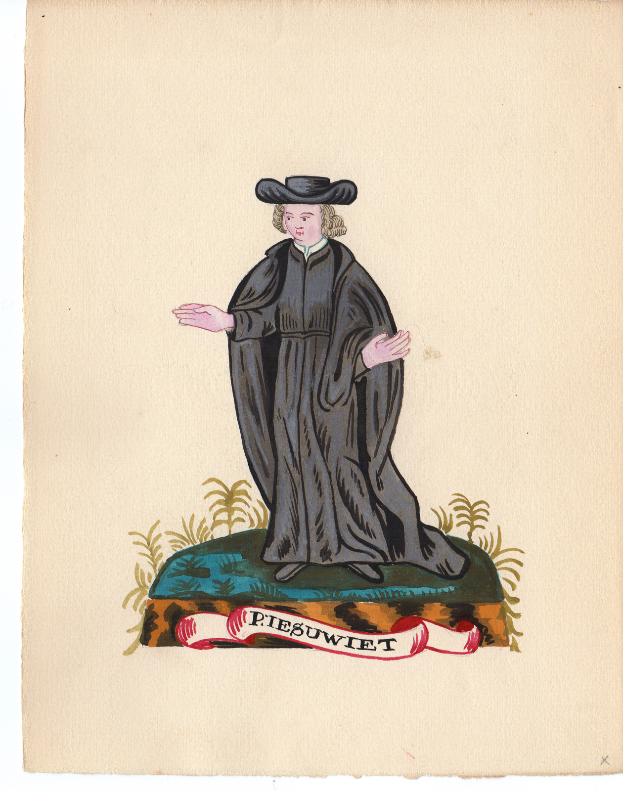 Antique Drawing-RELIGIOUS ORDER-JESUITS-NUN-Anonymous-c.1920 · Pictura ...