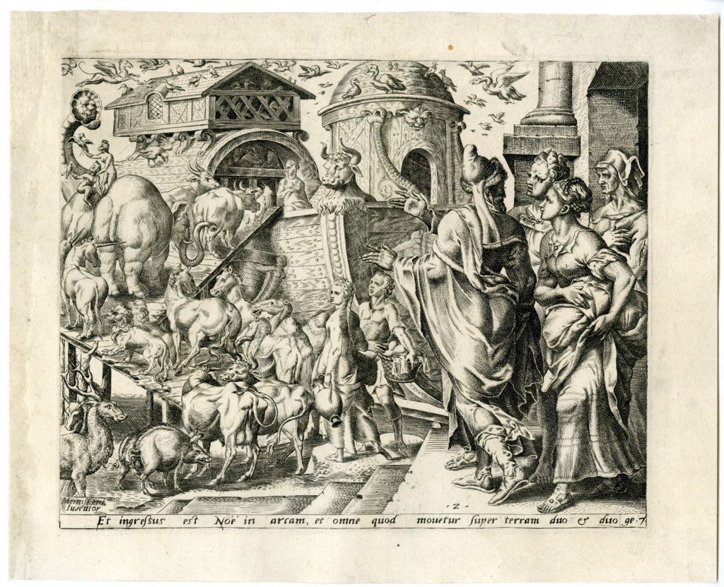 Antique Master Print-NOAH-BOARDING-ARK-ANIMALS-Cort-Heemskerck-c.1559 ...