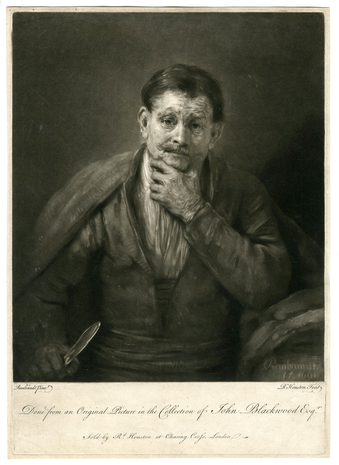 Antique Master Print-APOSTLE-BARTHOLOMEW-MEZZOTINT-Houston-Rembrandt ...