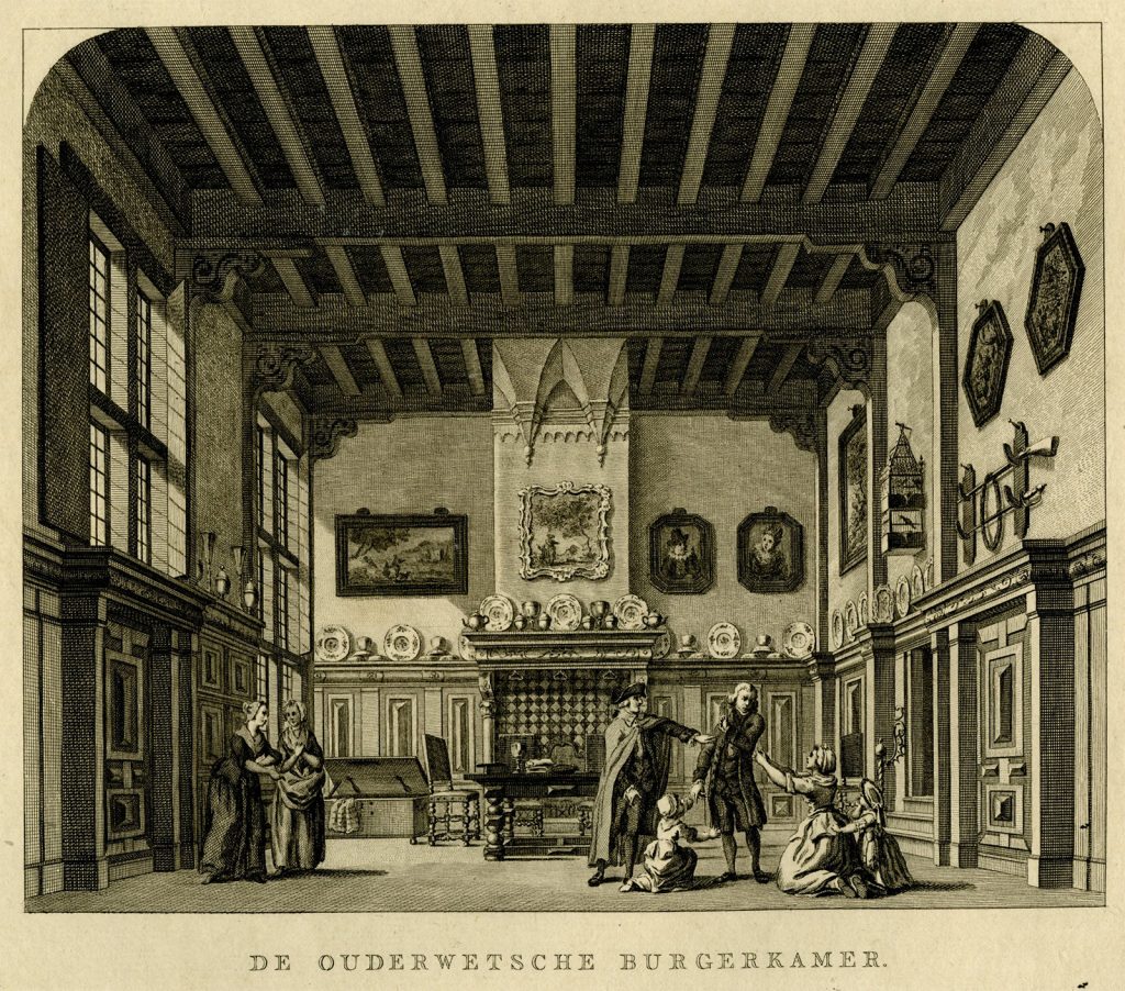 Antique Master Print-THEATRE-DECOR-OLD-DUTCH-BURGER-ROOM-Brouwer ...